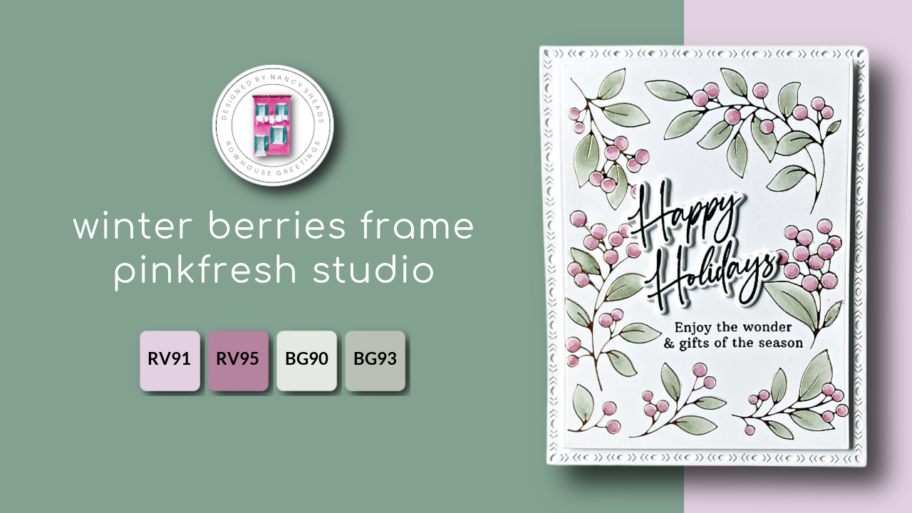 Winter Berries Frame | Pinkfresh Studio - Rowhouse Greetings - Nancy Sheads