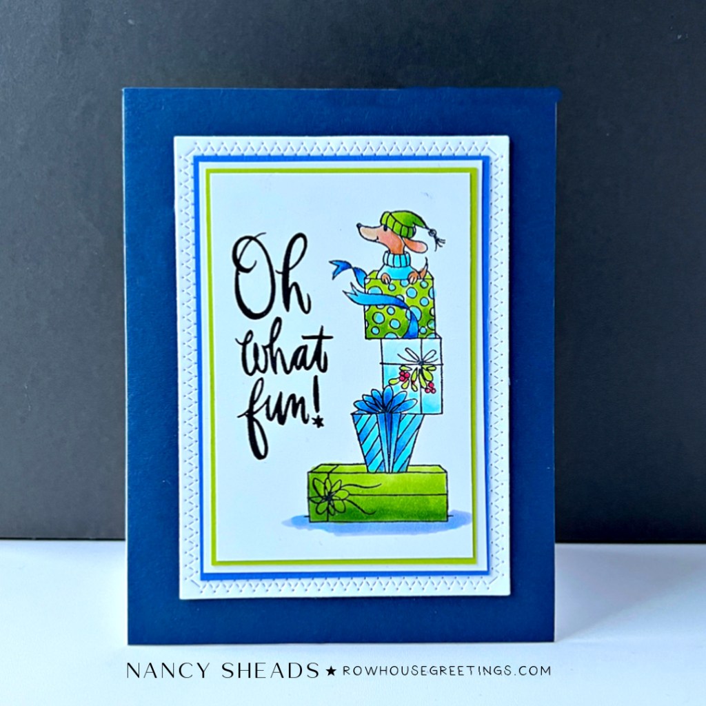 Christmas Cycling | Penny Black - Rowhouse Greetings - Nancy Sheads